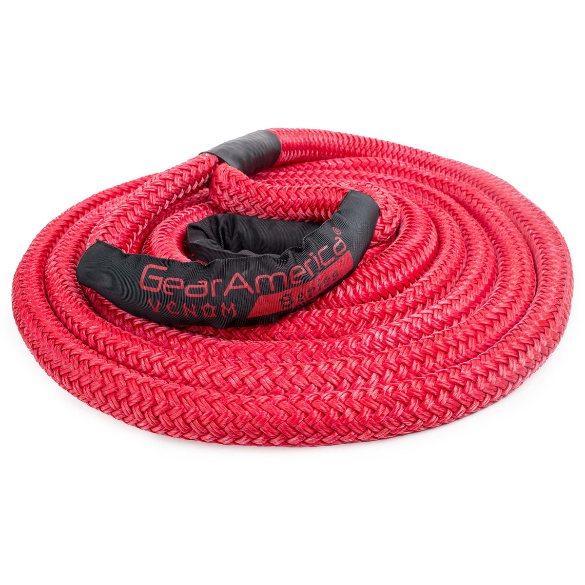GearAmerica Venom Series 1.25'' X 30 Kinetic Rope (Red) - Made in The